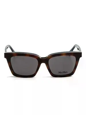 Max Mara Square Frame Sunglasses With Detachable Lenses - Black