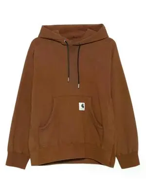 Sacai X Carhartt Wip Pocketed Hoodie - Brown