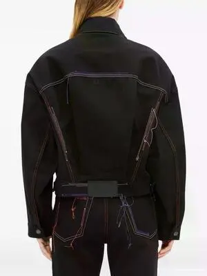 MSGM Denim Jacket With Contrasting Topstitching