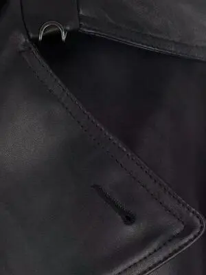MAISON MARGIELA Leather Jacket With Epaulettes And Belt