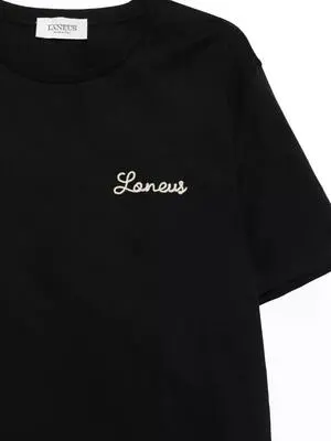 LANEUS Logo-embroidered T-shirt