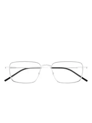 Saint Laurent Saint Laurent Eyewear Rectangle Frame Glasses Silver