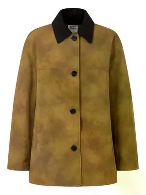 STUDIO TOMBOY Faux-suede Jacket With Contrast Collar