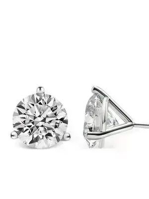 TILLA 14k White Gold Lab-grown Diamond Stud Earrings - Silver