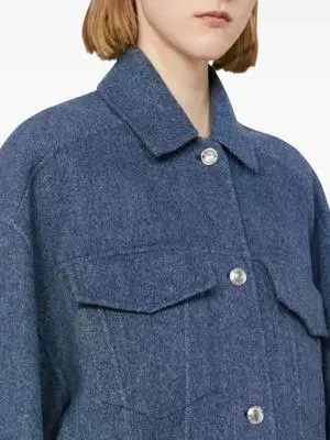 Sportmax Wool Jacket With Metal Button Flap Pockets