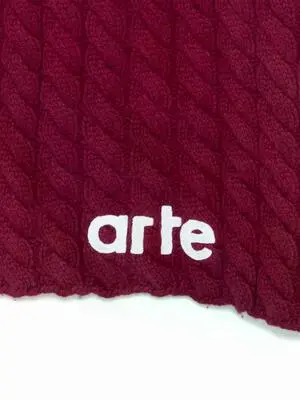 ARTE ANTWERP Cable-knit Scarf - Red