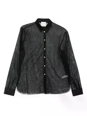 FORTE_FORTE Sheer Button-up Shirt