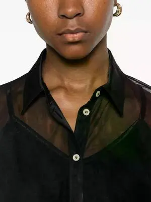 FORTE_FORTE Sheer Button-up Shirt