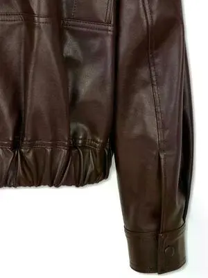 STUDIO TOMBOY Faux-leather Hooded Jacket