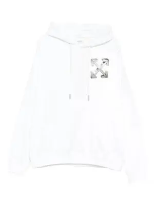 Off-White Logo-print Drawstring Hoodie - White