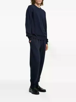 BARRIE Logo-embroidered Trousers - Blue