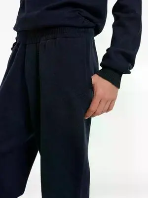 BARRIE Logo-embroidered Trousers - Blue