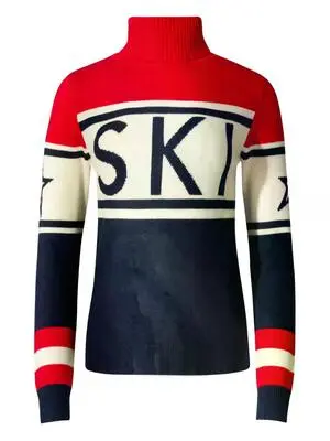 Perfect Moment And Navy Star Detail Turtleneck Sweater - Red