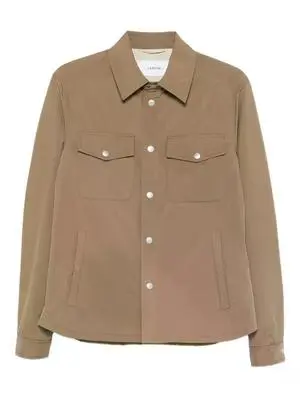 LARDINI Long Sleeve Shirt Jacket - Neutrals