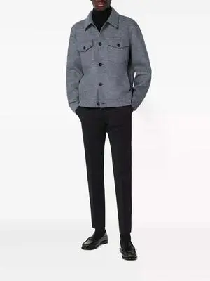 Harris Wharf London Wool Single-breasted Shirt Jacket