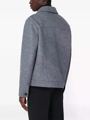 Harris Wharf London Wool Single-breasted Shirt Jacket