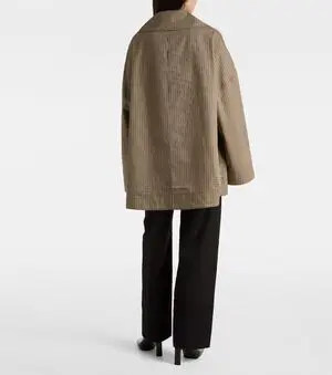 TOTEME Checked Cotton Double-breasted Blazer