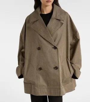 TOTEME Checked Cotton Double-breasted Blazer