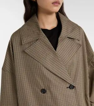 TOTEME Checked Cotton Double-breasted Blazer
