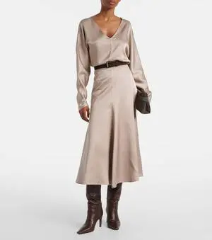 Brunello Cucinelli Silk Blouse - Grey