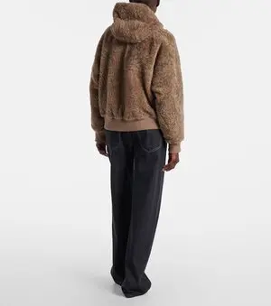 Brunello Cucinelli Shearling And Cashmere Hooded Jacket