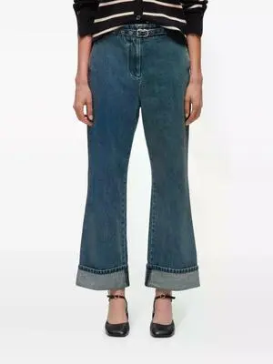 3.1 Phillip Lim Belted Flared Cotton Jeans