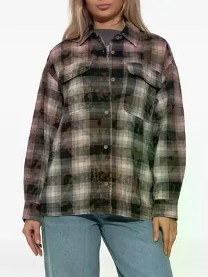 Palm Angels Checked Pocket Shirt - Grey