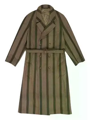 Aimé Leon Dore Double-breasted Striped Wool Coat