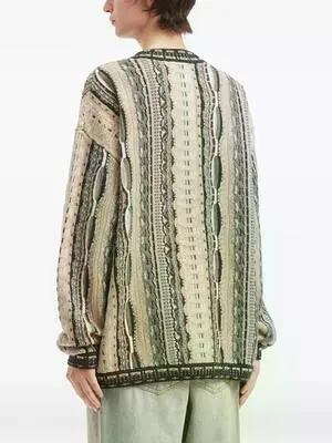 AFTERMATHS Patterned Crew Neck Long Sleeve Jumper