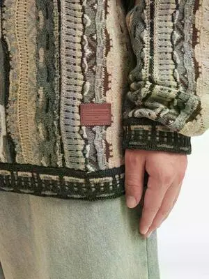 AFTERMATHS Patterned Crew Neck Long Sleeve Jumper