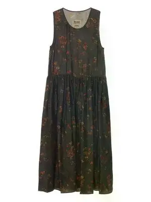 UMA WANG Floral-print Maxi Dress - Brown