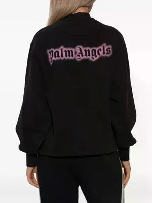 Palm Angels Logo Detail Mock Neck Sweatshirt