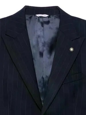 MANUEL RITZ Pinstripe Single-breasted Suit - Blue