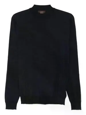 ZANONE Mock Neck Knitted Jumper - Black