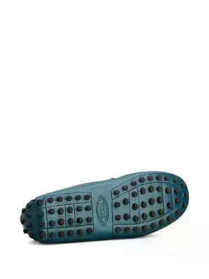 TOD'S Leather Loafers With Pebble Detail - Blue