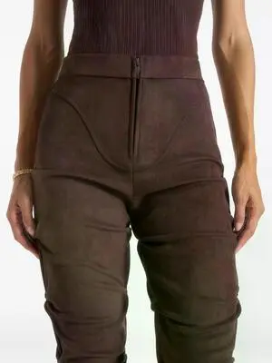 Manière De Voir Caroline Tacked Flared Trousers - Brown
