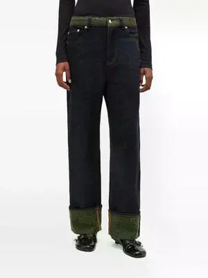 GANNI Buttoned Jeans With Cuffed Hem