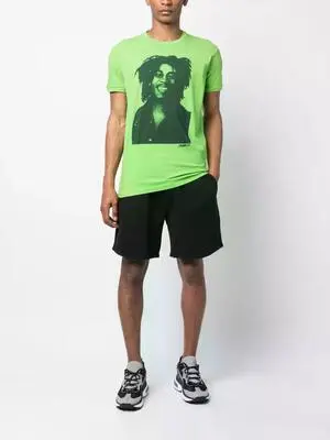Dsquared2 Logo Print Cotton Shorts - Black