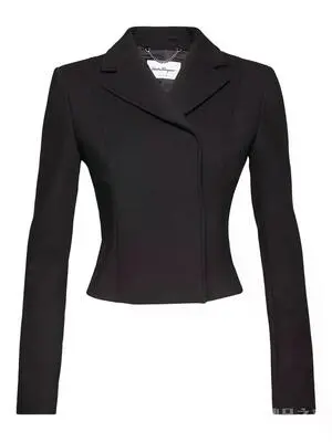 FERRAGAMO Notched-lapel Double-breasted Jacket - Black