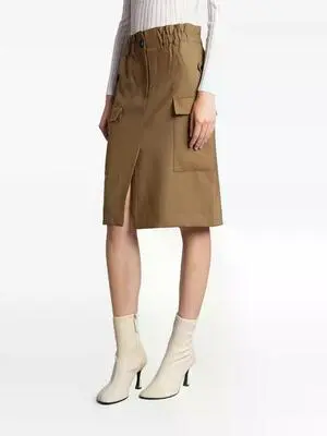IRO PARIS Midi Cargo Skirt With Button Detail