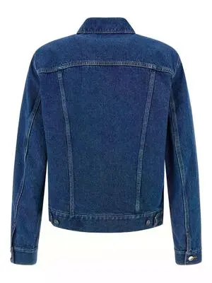 Gucci Contrast Stitching Horsebit Denim Jacket