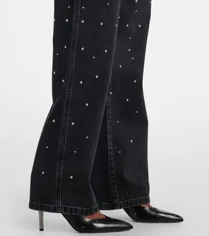 MARANT ETOILE Embellished Straight Leg Jeans