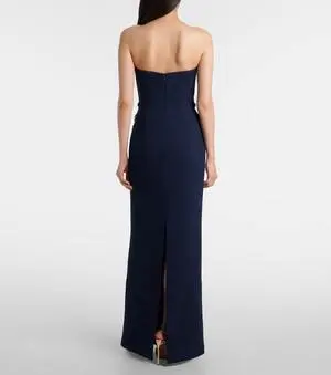 Rebecca Vallance Orla Embellished Crepe Bustier Gown
