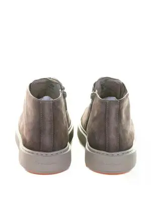Santoni Lace-up Suede Ankle Boots