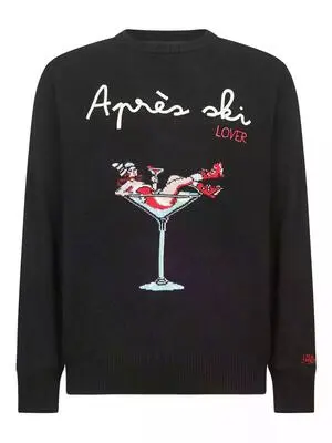 MC2 SAINT BARTH Graphic Print Crewneck Sweater - Black