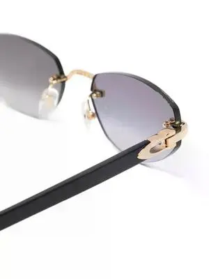 Cartier Geometric-frame Sunglasses - Black