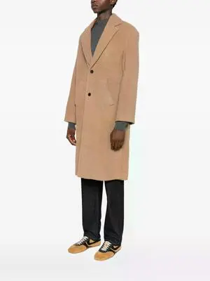 AMARANTO Single-breasted Button-down Coat - Brown