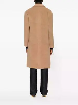 AMARANTO Single-breasted Button-down Coat - Brown