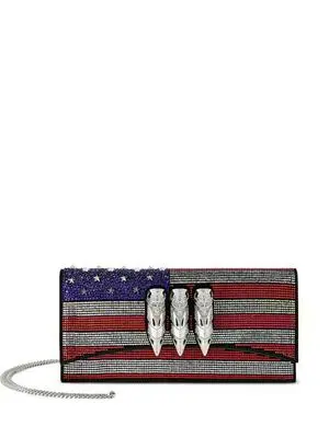 Philipp Plein Us Flag Strass Claw Clutch - Multicolour