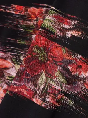 GANNI Floral-print Stretch-jersey Turtleneck Top